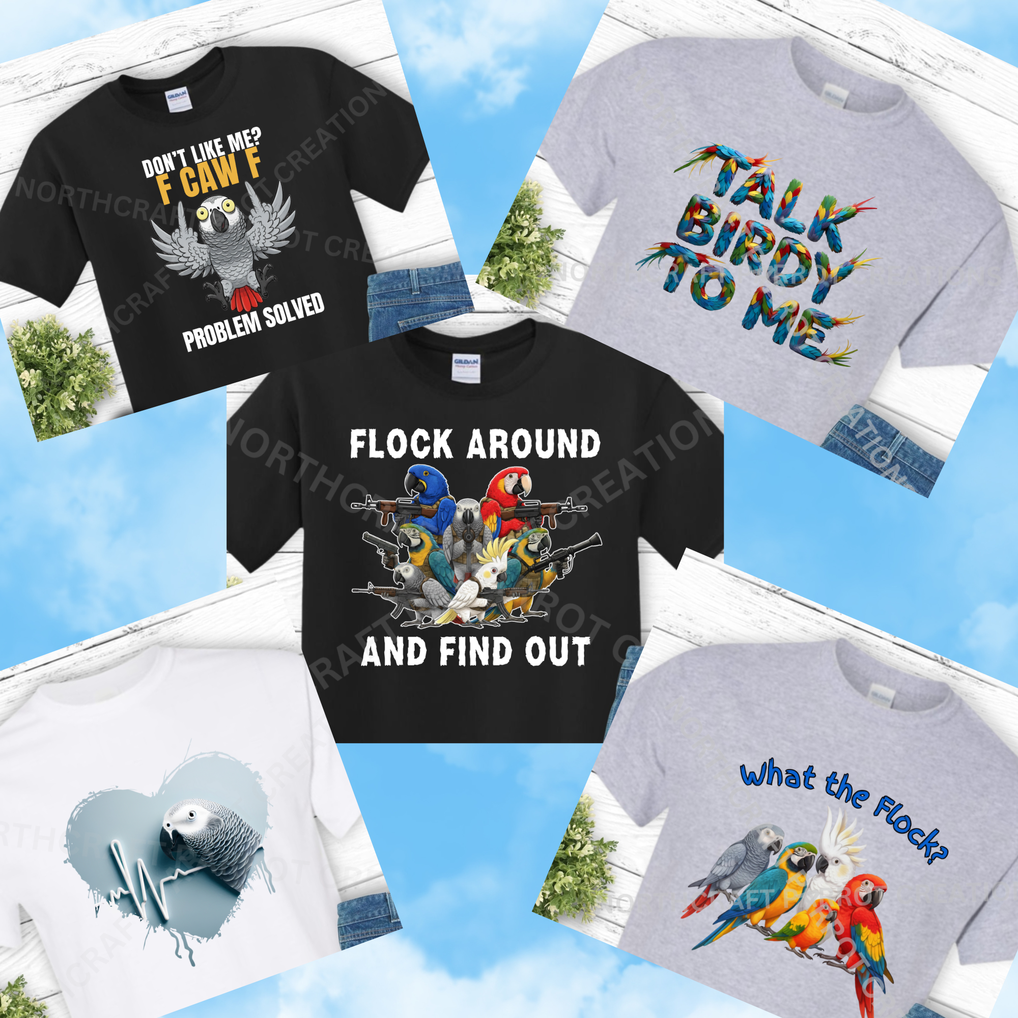 Parrot Shirts – Northcraft's Parrot Creations